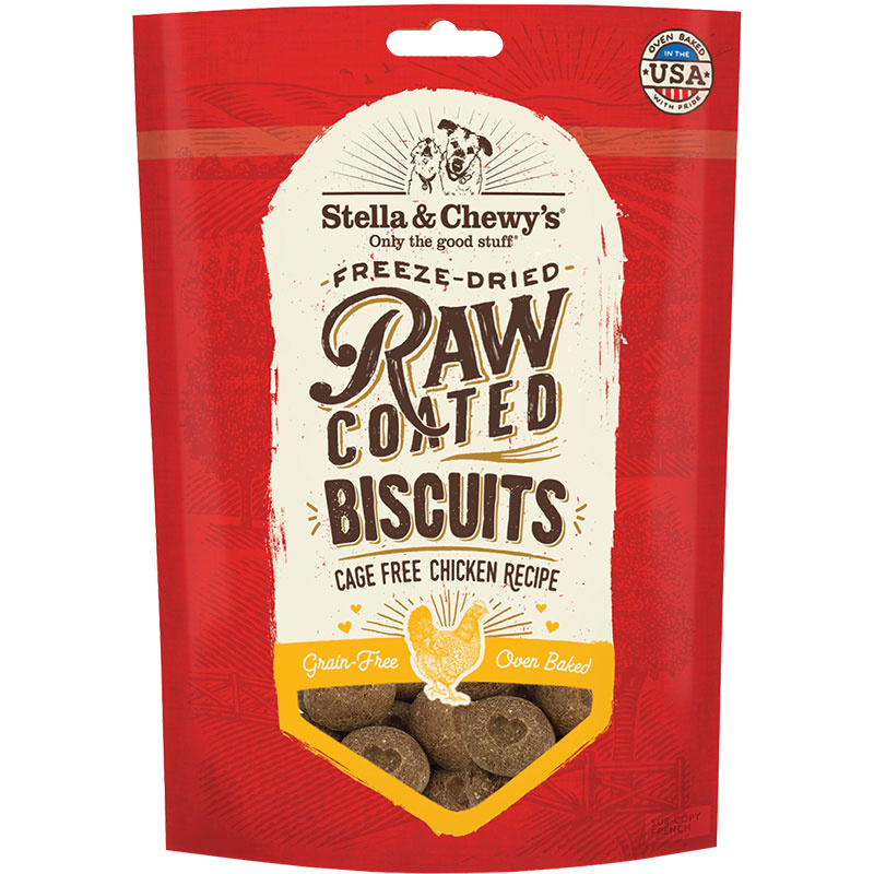 Stella & Chewy's Raw Coated Biscuits Chicken 9oz - Long Dog Fat Cat