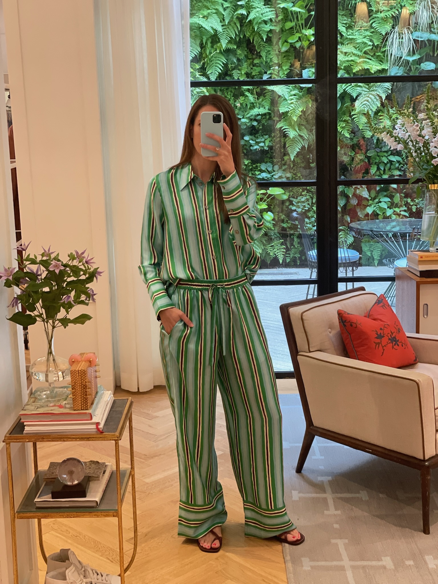 LEE MATHEWS HIGHWAISTED STRIPED ELLIE PANT - Capitol