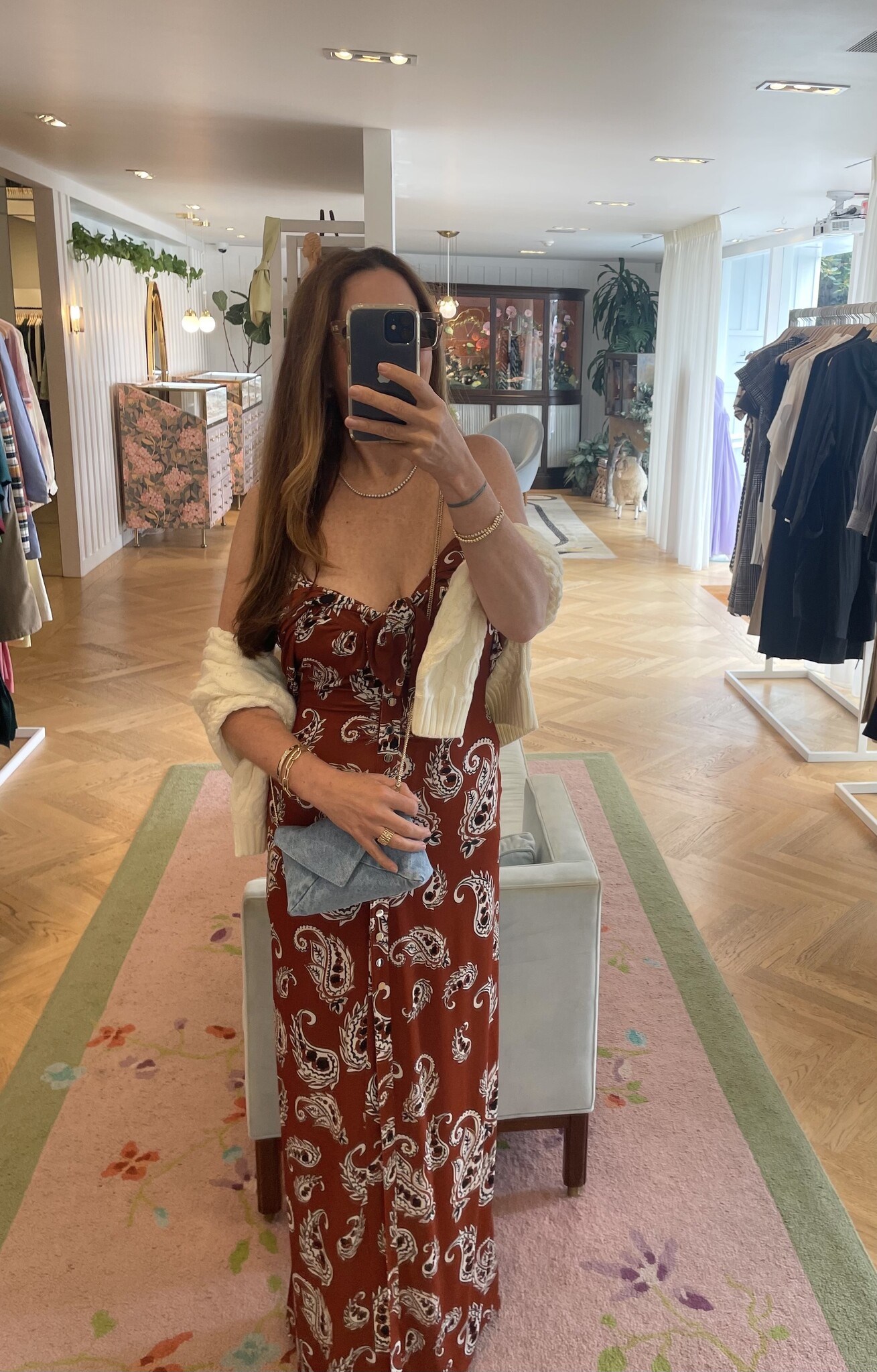 RABANNE PAISLEY PRINTED MAXI DRESS - Capitol