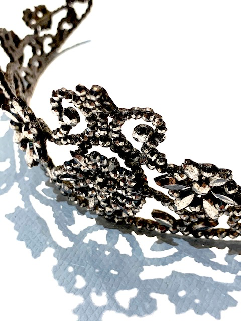 Magnificent Cut steel Tiara - England c1875 - Becker Minty