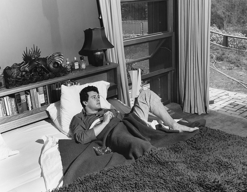 Rock Hudson at his North Hollywood home 1952 - Sid Avery - Becker Minty