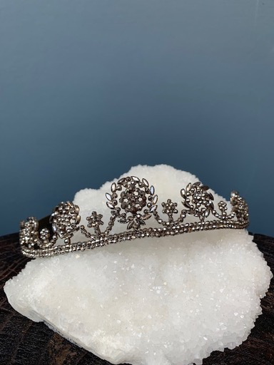 Magnificent Cut steel Tiara - England c1840 - Becker Minty