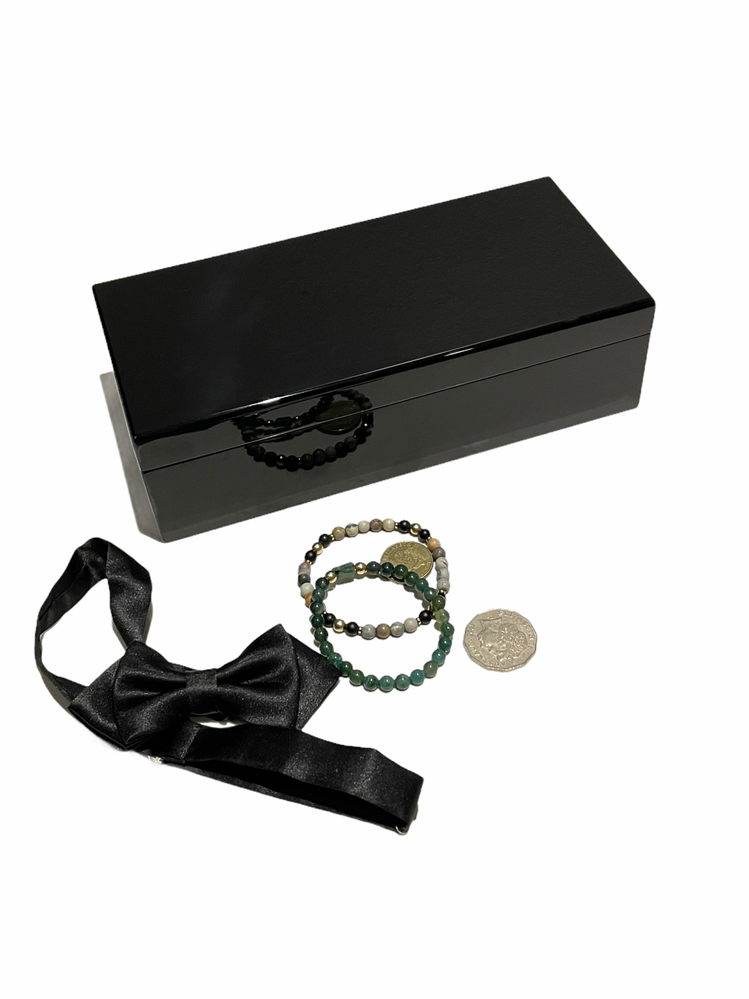 BECKER MINTY 'C' Box - Black Lacquer Catch All Box with Hinged Lid ...