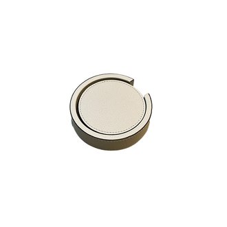 Giobagnara - Tao Coasters (6) and Holder - Round - Mud Printed Calfskin ...