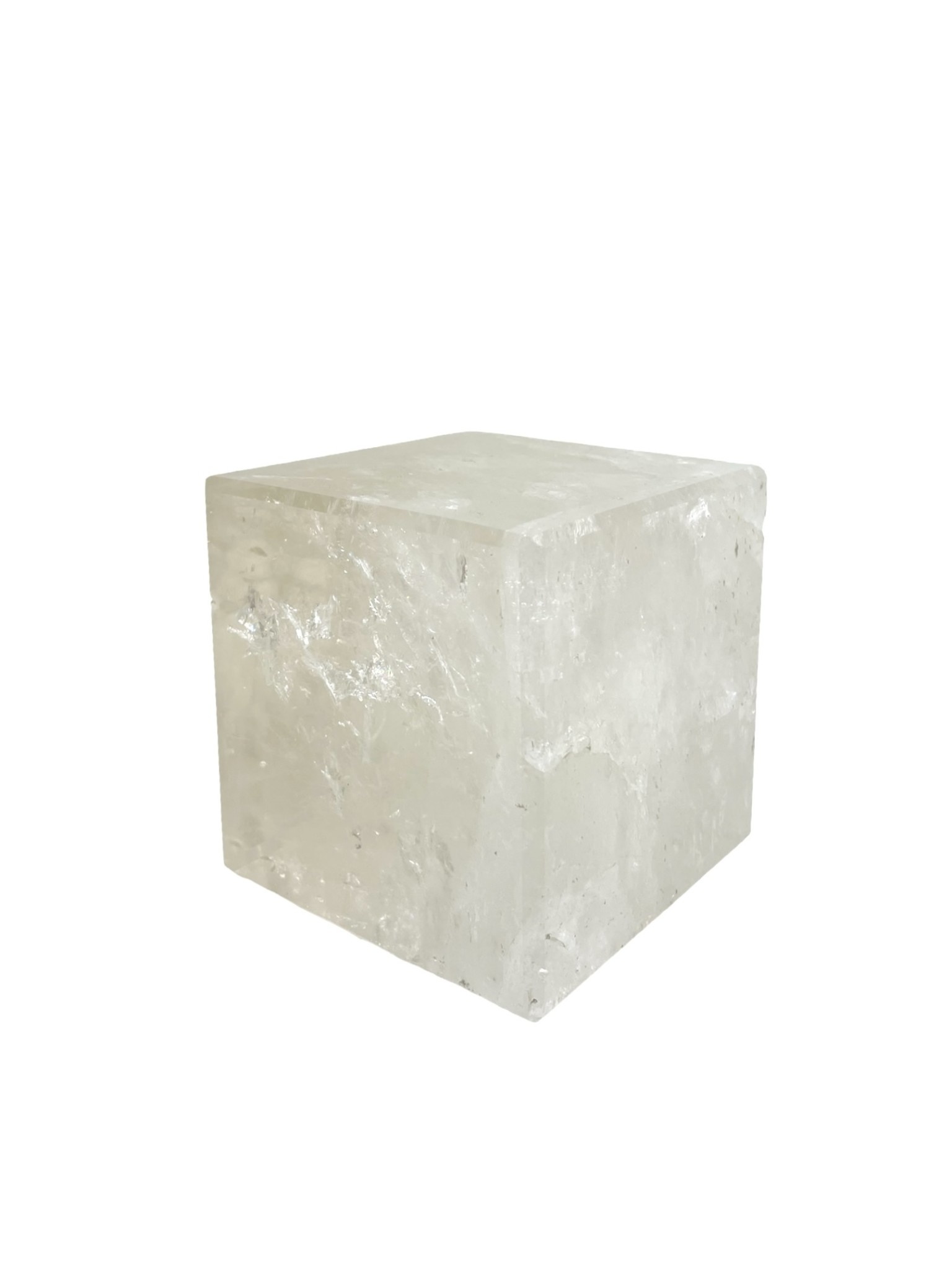 X Large Clear Quartz Cube - D9cm - Becker Minty