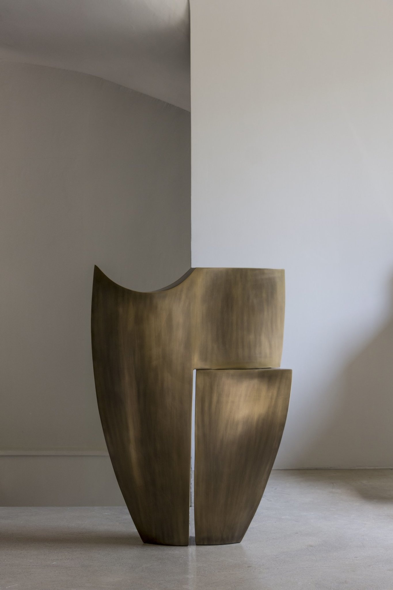 Patrick Coard - Kronos Bronze - Patina Brass Sculpture - 67 x 20 x 91.5 ...