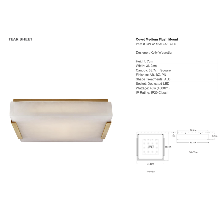 Kelly Wearstler - Covet Medium Flush Mount with Alabaster