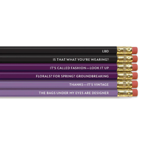 Fashion Police Pencil Set - Pack of 6 - Becker Minty