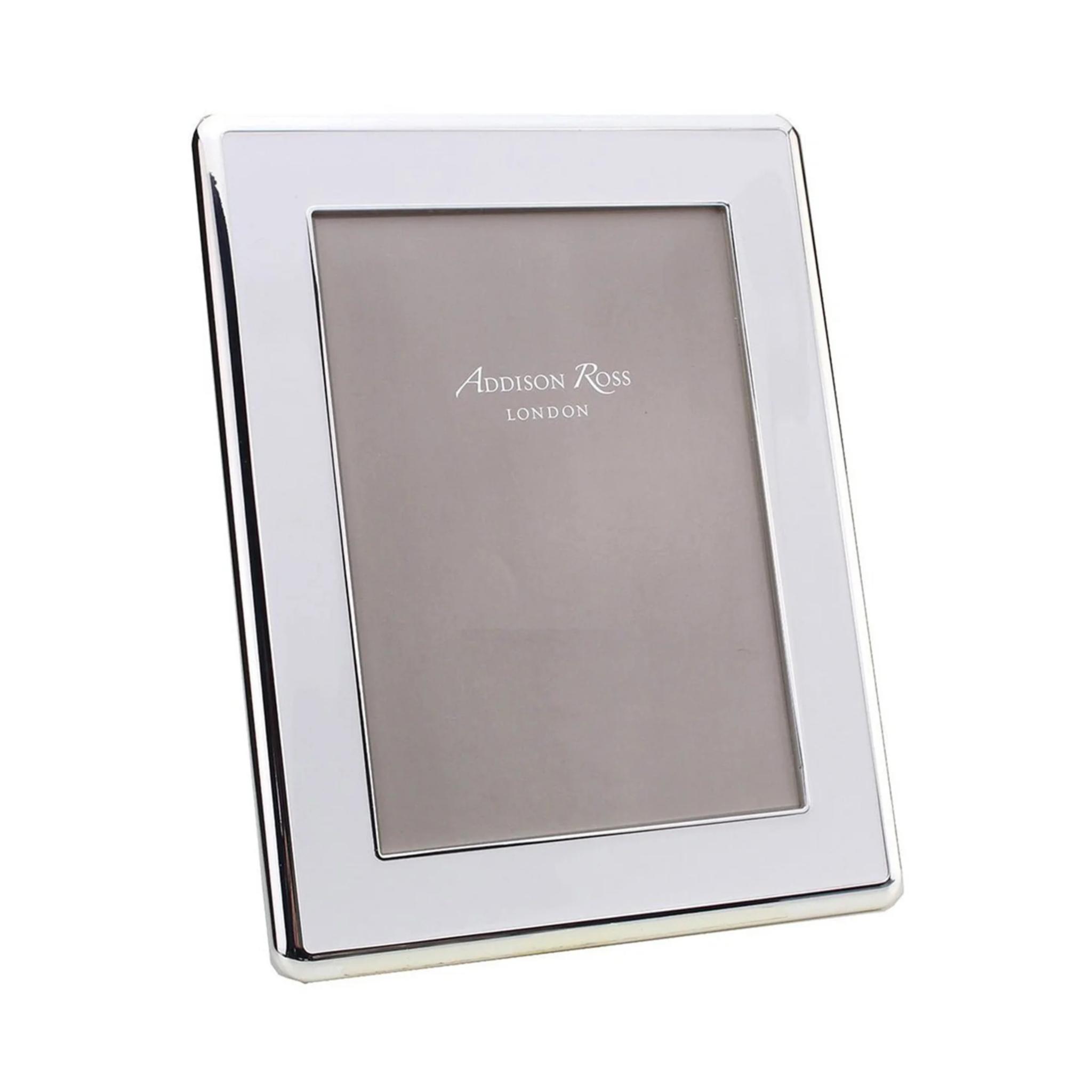 Addison Ross - White Enamel Curve Frame - Silver - 8x10" - Becker Minty