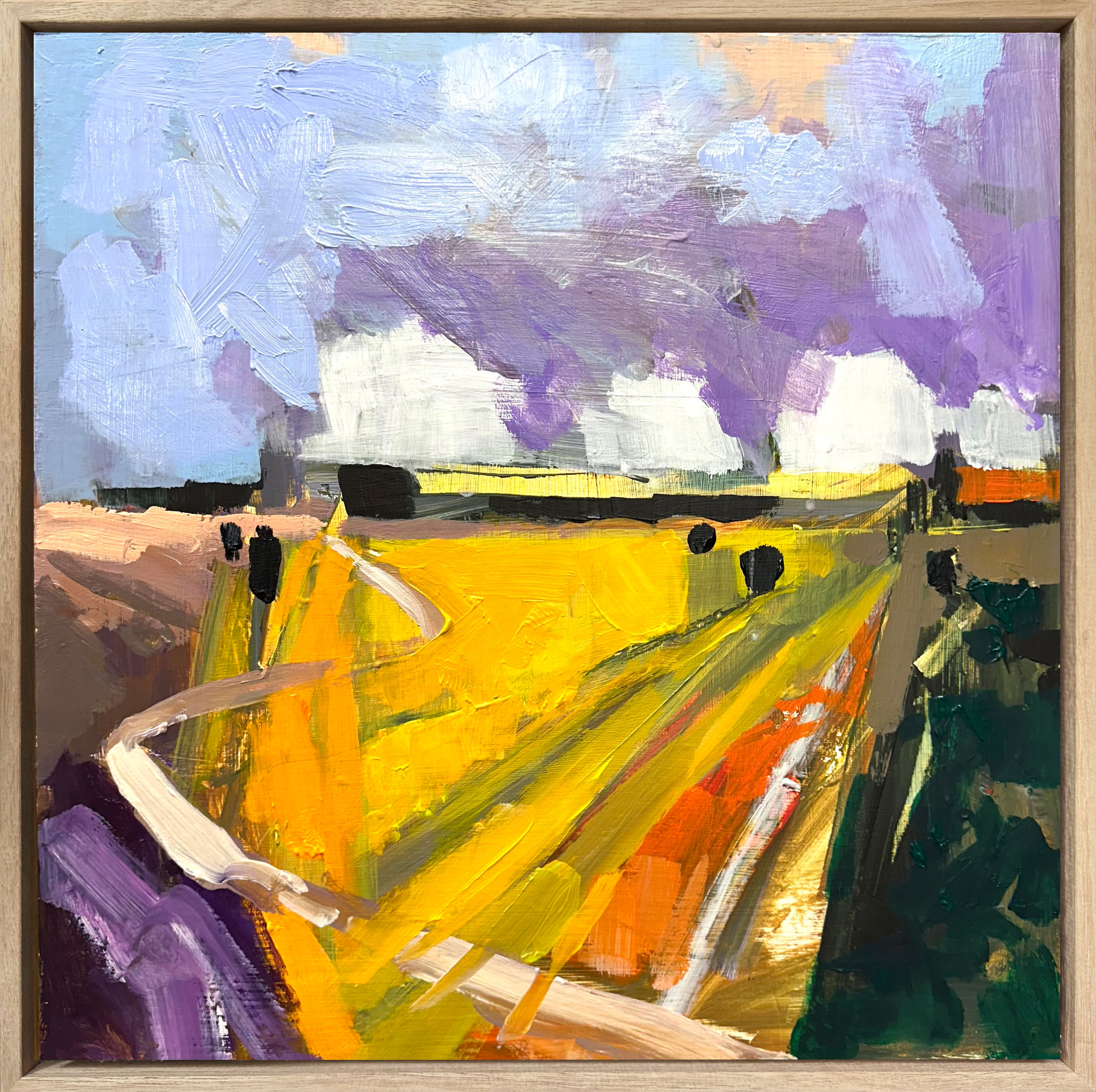 Mike Staniford - Golden Traces, Silver Light, 2025 - Acrylic on board ...