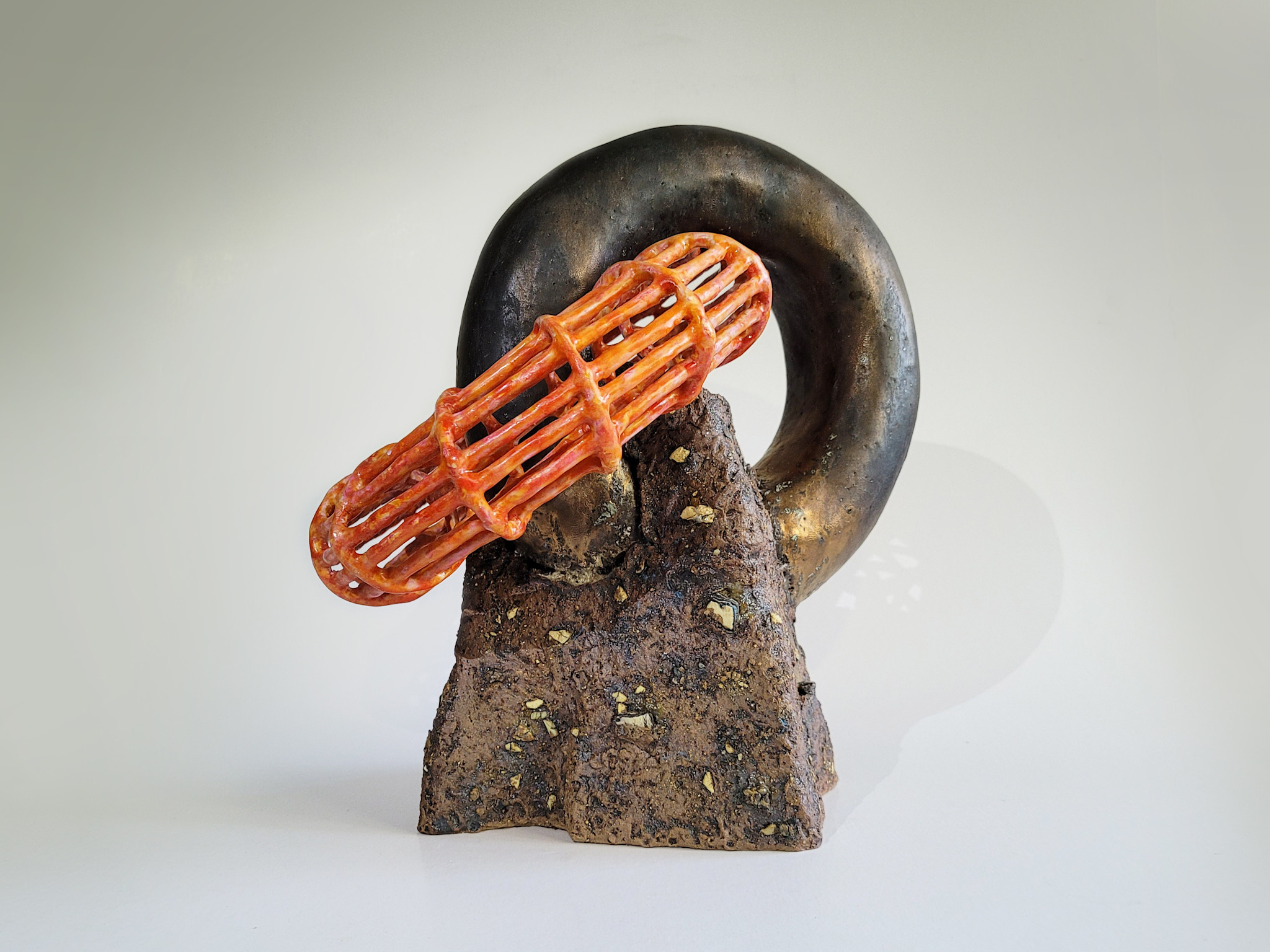 Iole McLachlan - Infinite Loop, 2025 - Glazed stoneware, cane, paper ...