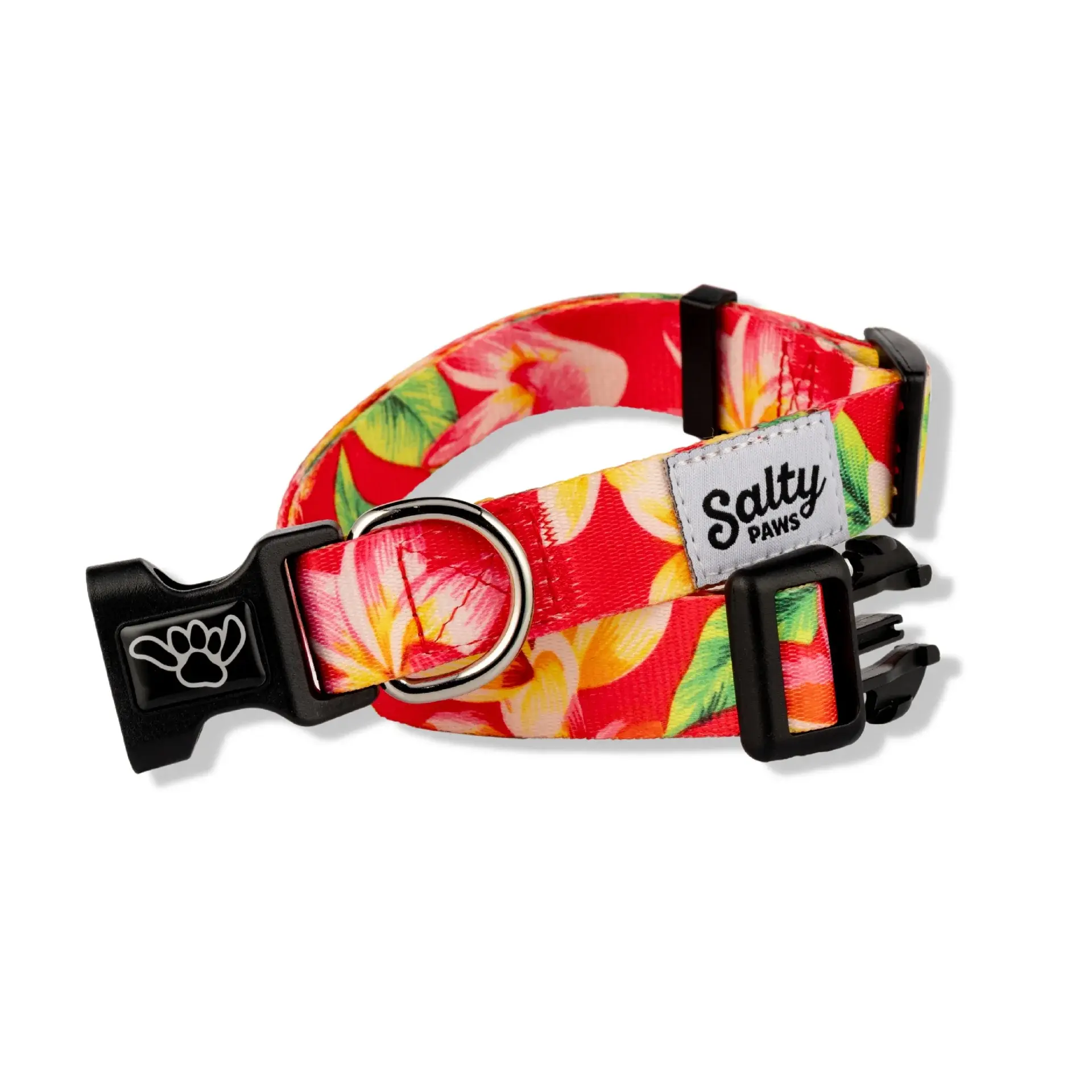 Salty Paws Salty Paws Tropical Dog Collar Pink Floral Print Dog Collar ...