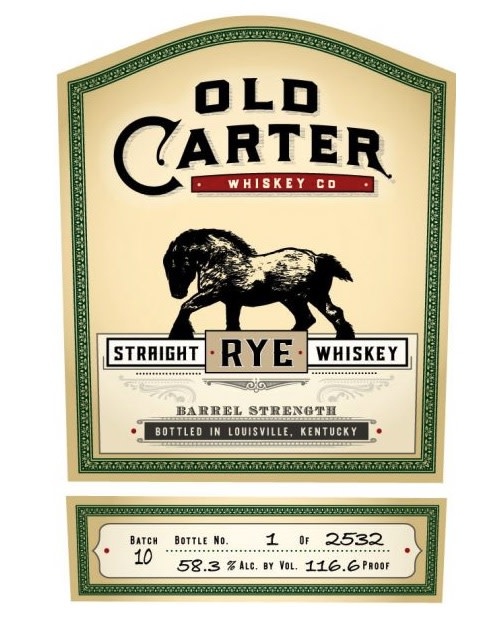 Old Carter Straight Rye Barrel Strength Small Batch #10 - Royal Wine ...