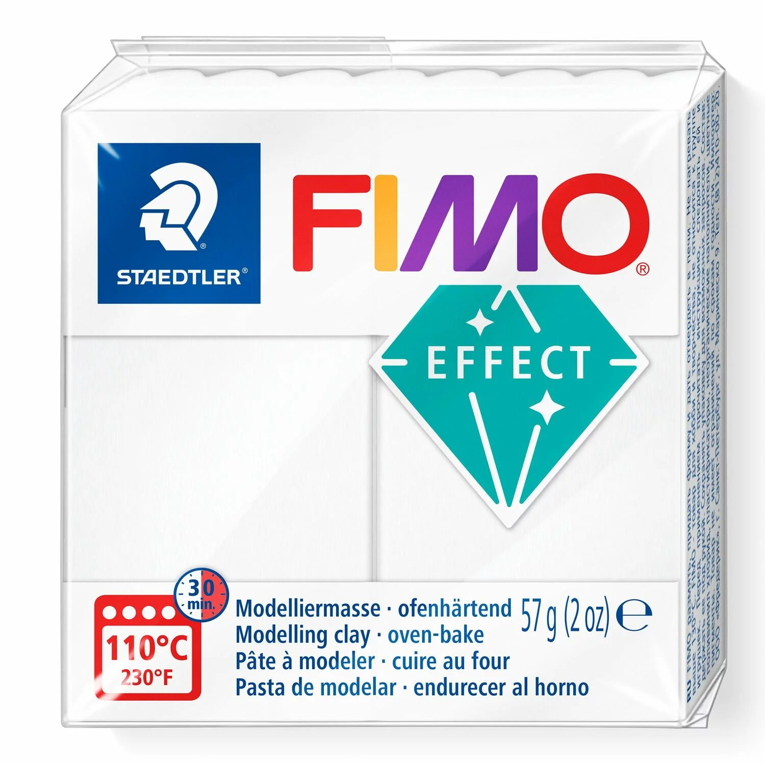 Fimo Fimo Effect White Translucent - Blueberry Beads