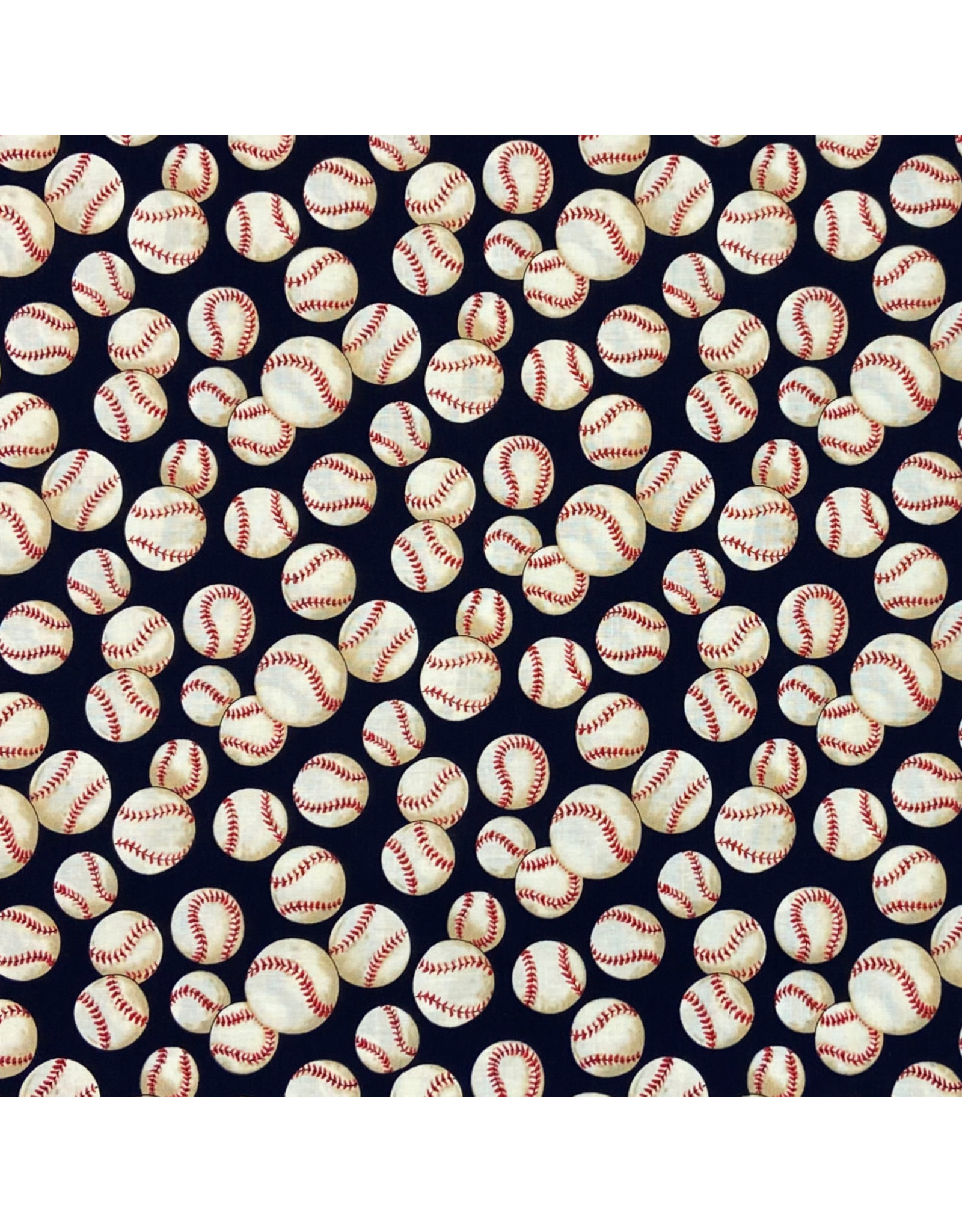 Nicole’s Prints, Baseball in Navy, Fabric Half-Yards - Picking Daisies