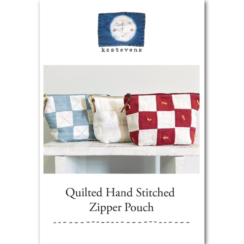 Hand Quilted Zipper Pouch Pattern - Picking Daisies