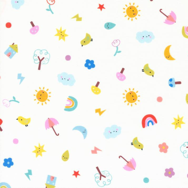 Whatever the Weather, Polka Dot Motifs in Cloud, Fabric Half-Yards ...