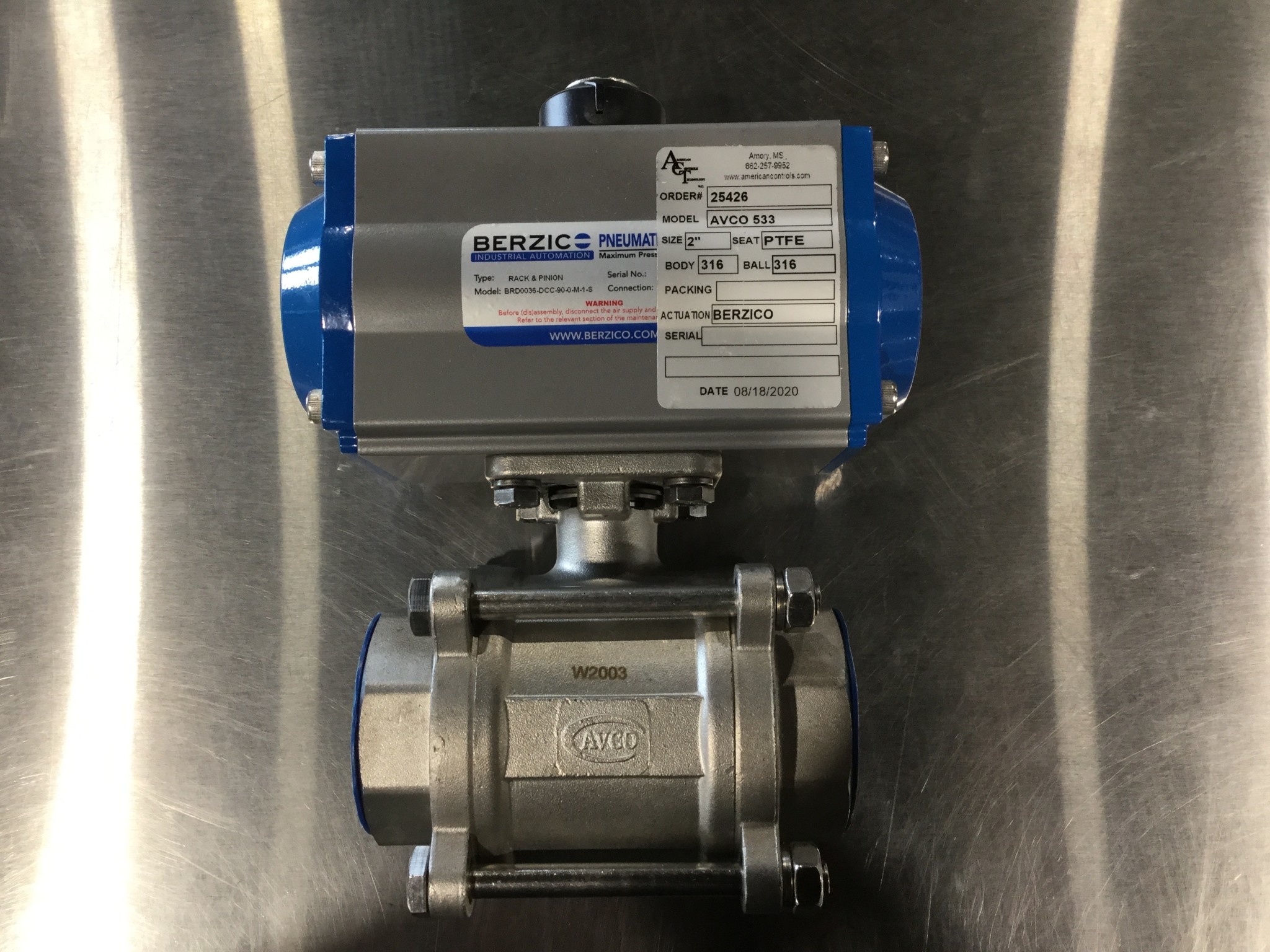 Pneumatic Actuator Ball Valve