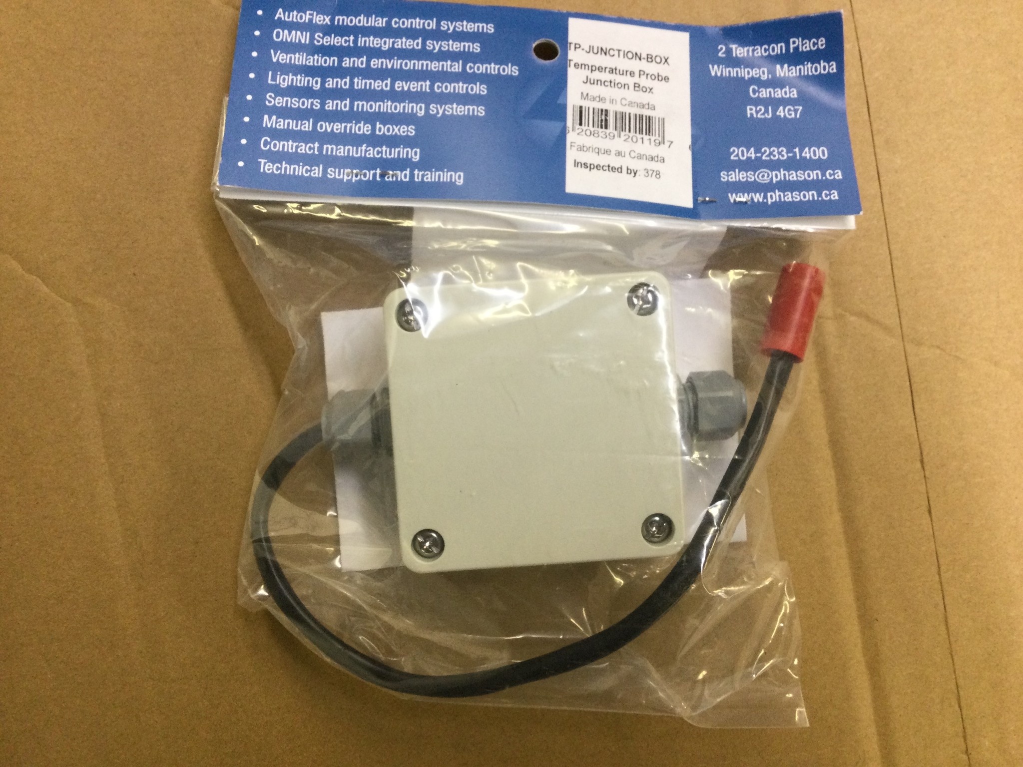 VES SUPRA or SUPRA TOUCH TEMPERATURE PROBE, 3K 1FT, W/ JUNCTION BOX ...