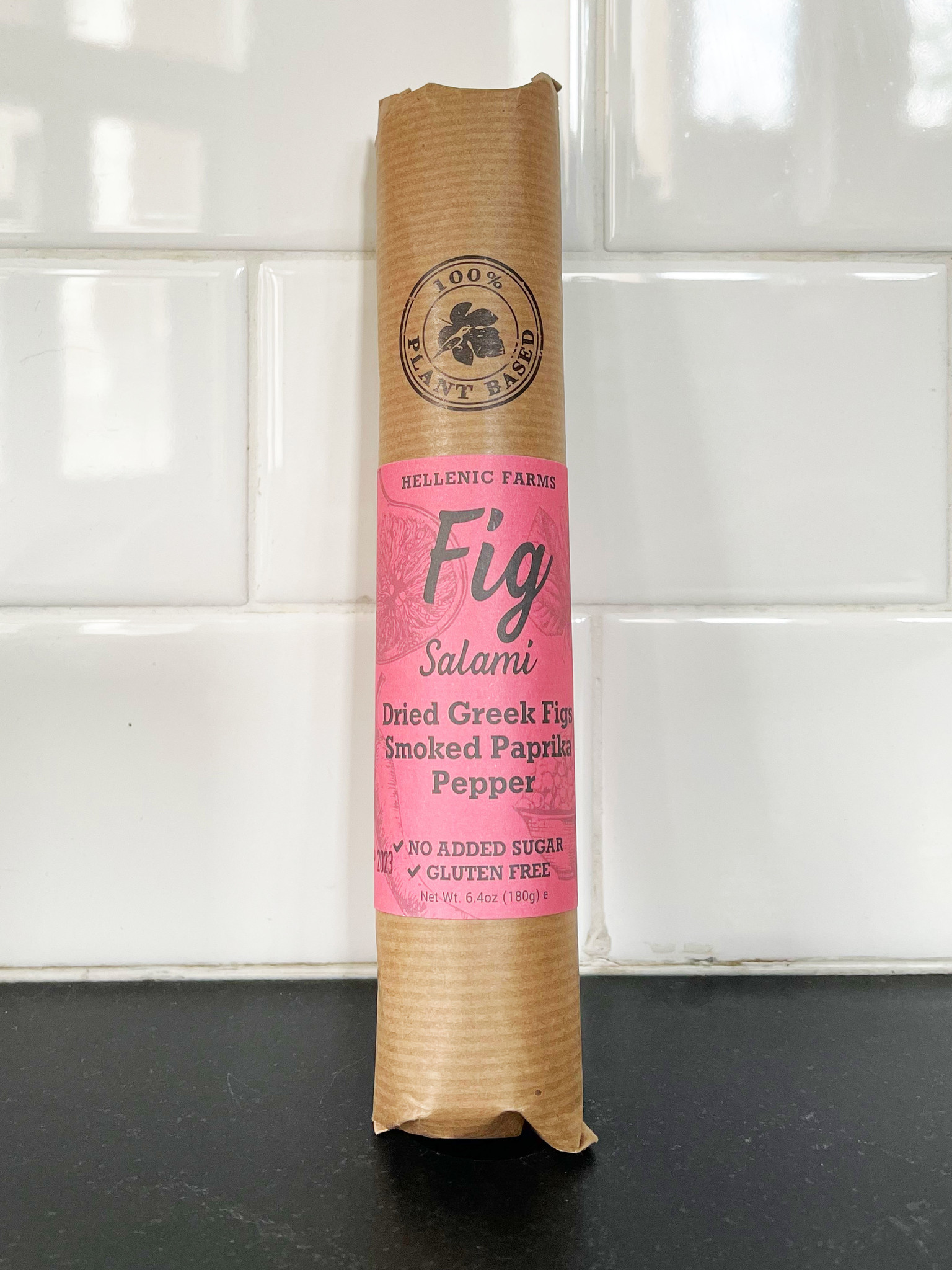 Hellenic Farms Vegan Fig Salami - Smoked Paprika & Aleppo Pepper - CORK