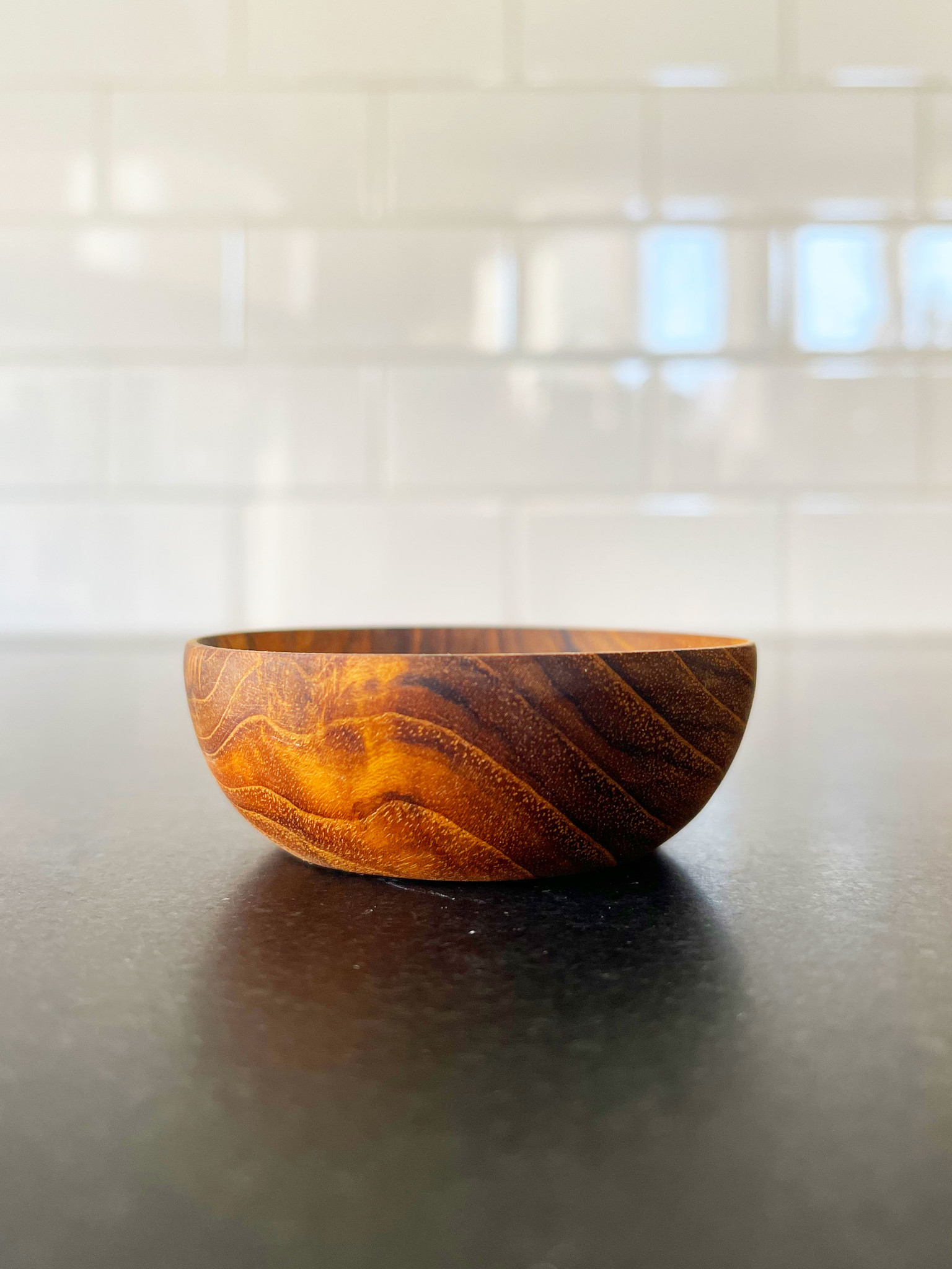 Be Home Teak Pinch Bowl - Small - CORK