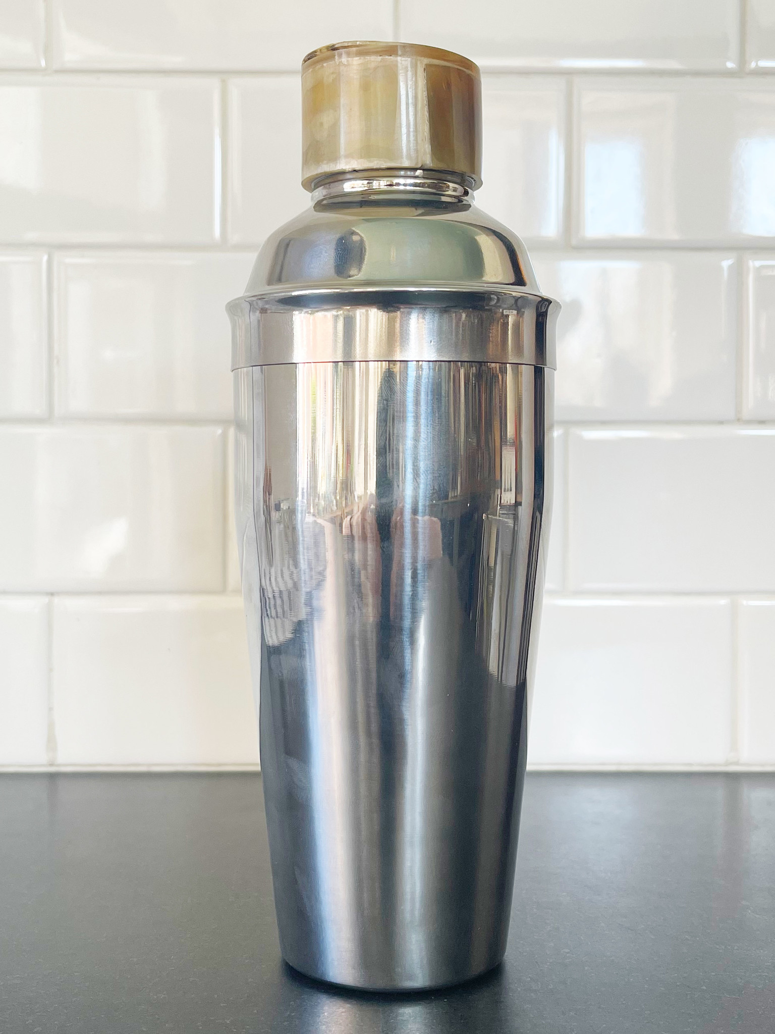 Bloomingville Stainless Steel Shaker with Horn Top - CORK