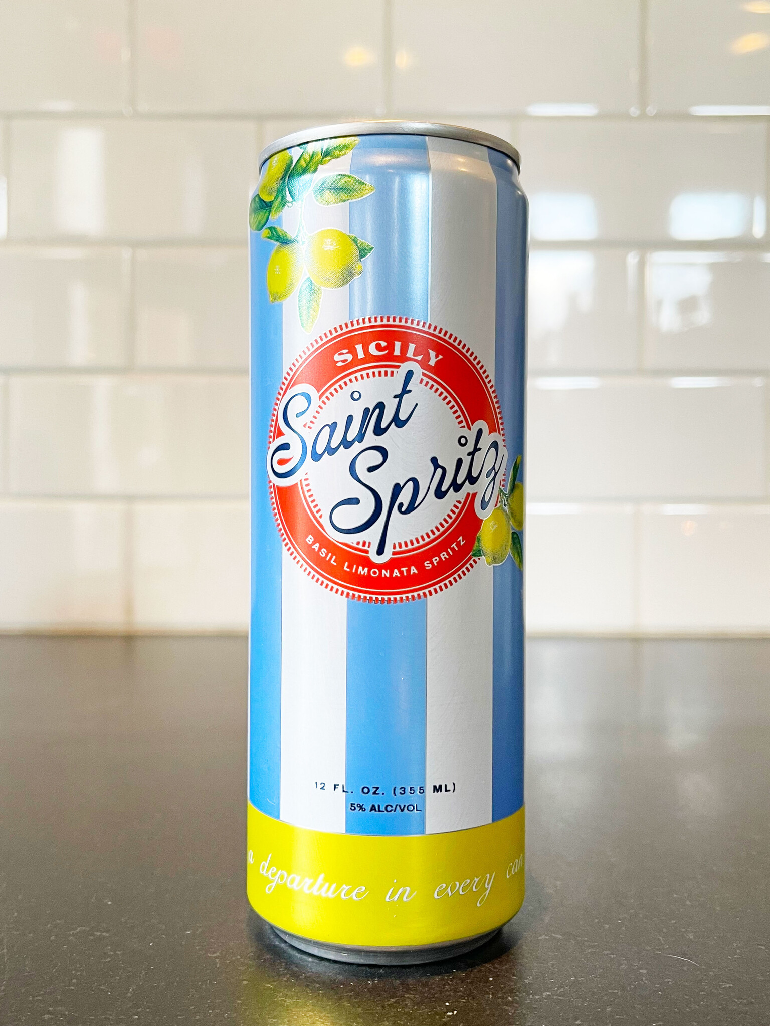 Saint Spritz Sicily Lemon Basil Spritz Can - CORK