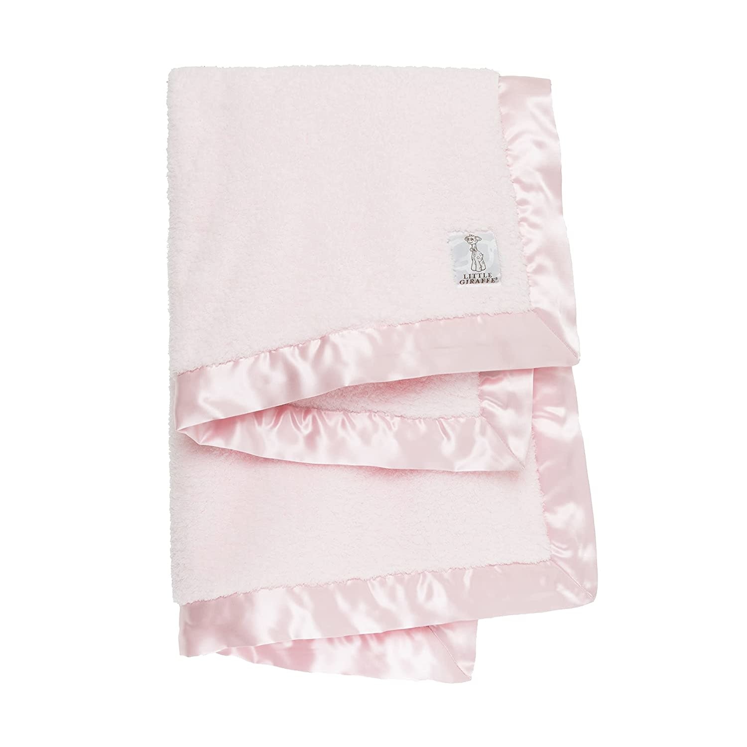 Little Giraffe Chenille Blanket Light Pink | Tiny Hanger - Tiny Hanger