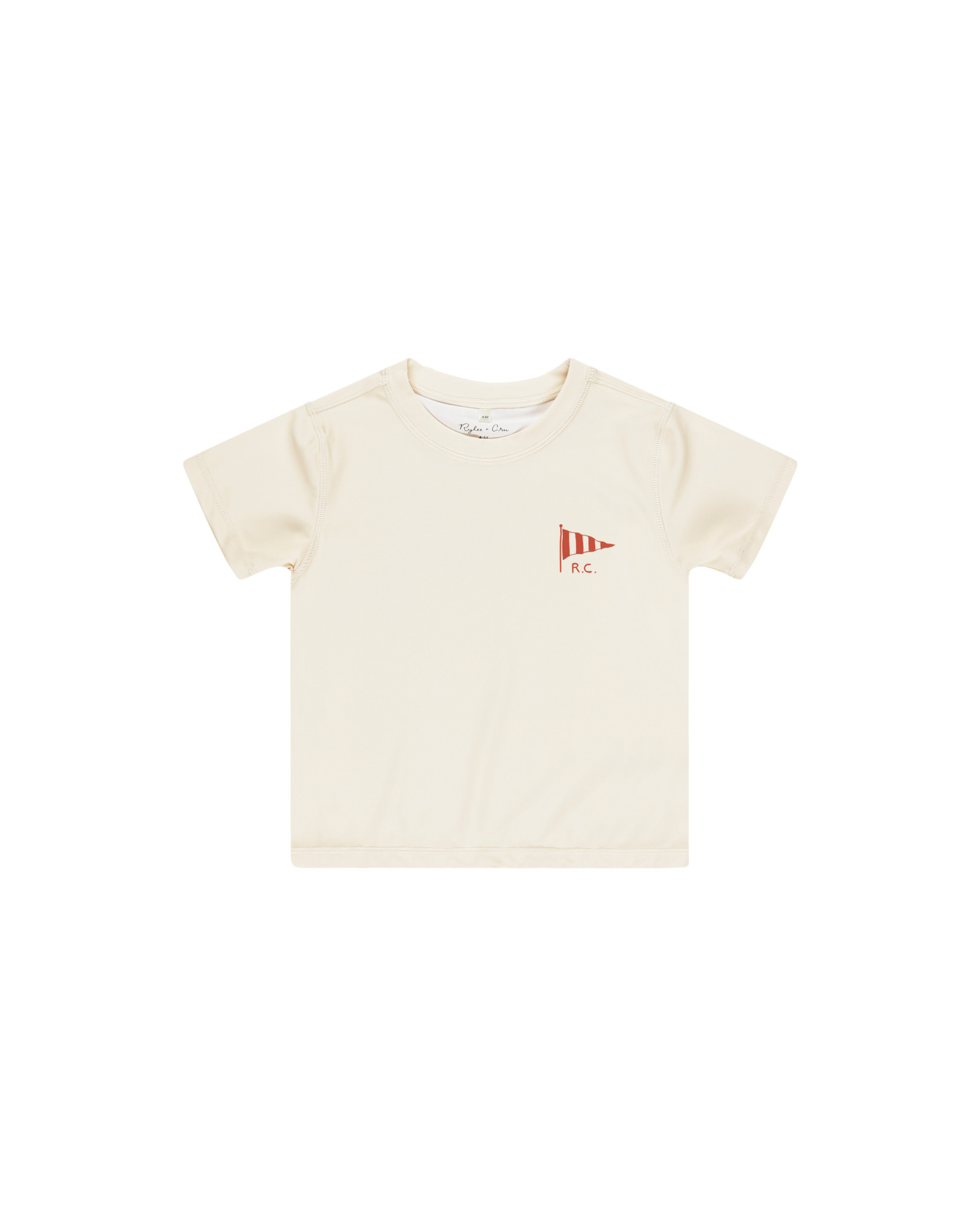 Rylee & Cru Natural Short Sleeve Rashguard - Tiny Hanger
