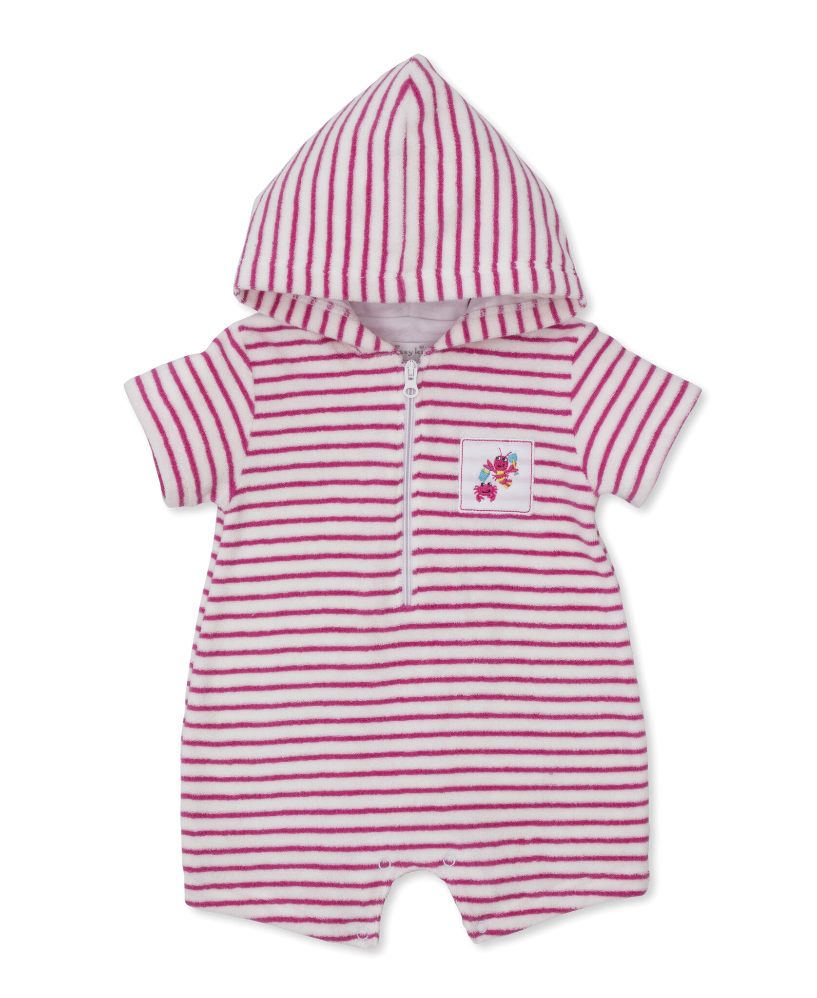 Kissy Kissy Lobsters Sandy Smiles Terry Romper - Tiny Hanger