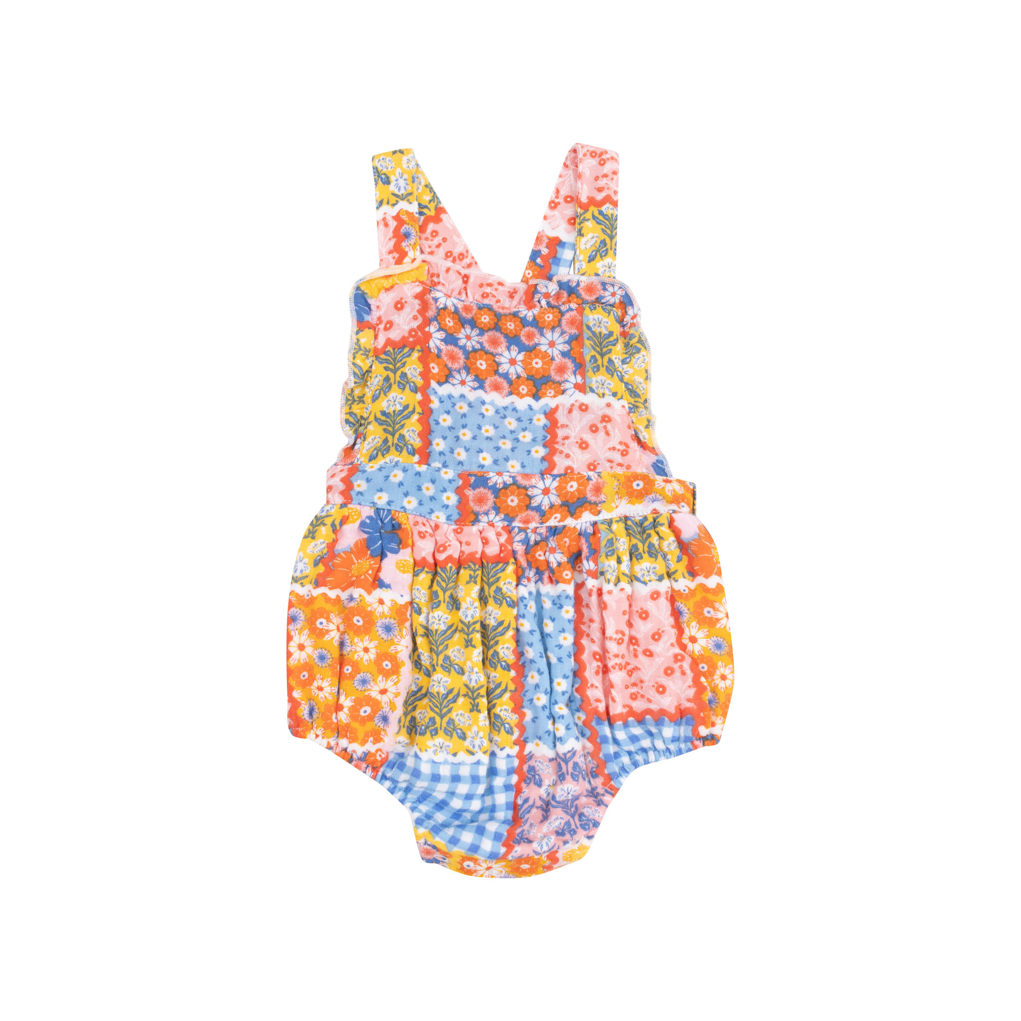 Angel Dear Ric Rac Patchwork Ruffle Bubble - Tiny Hanger