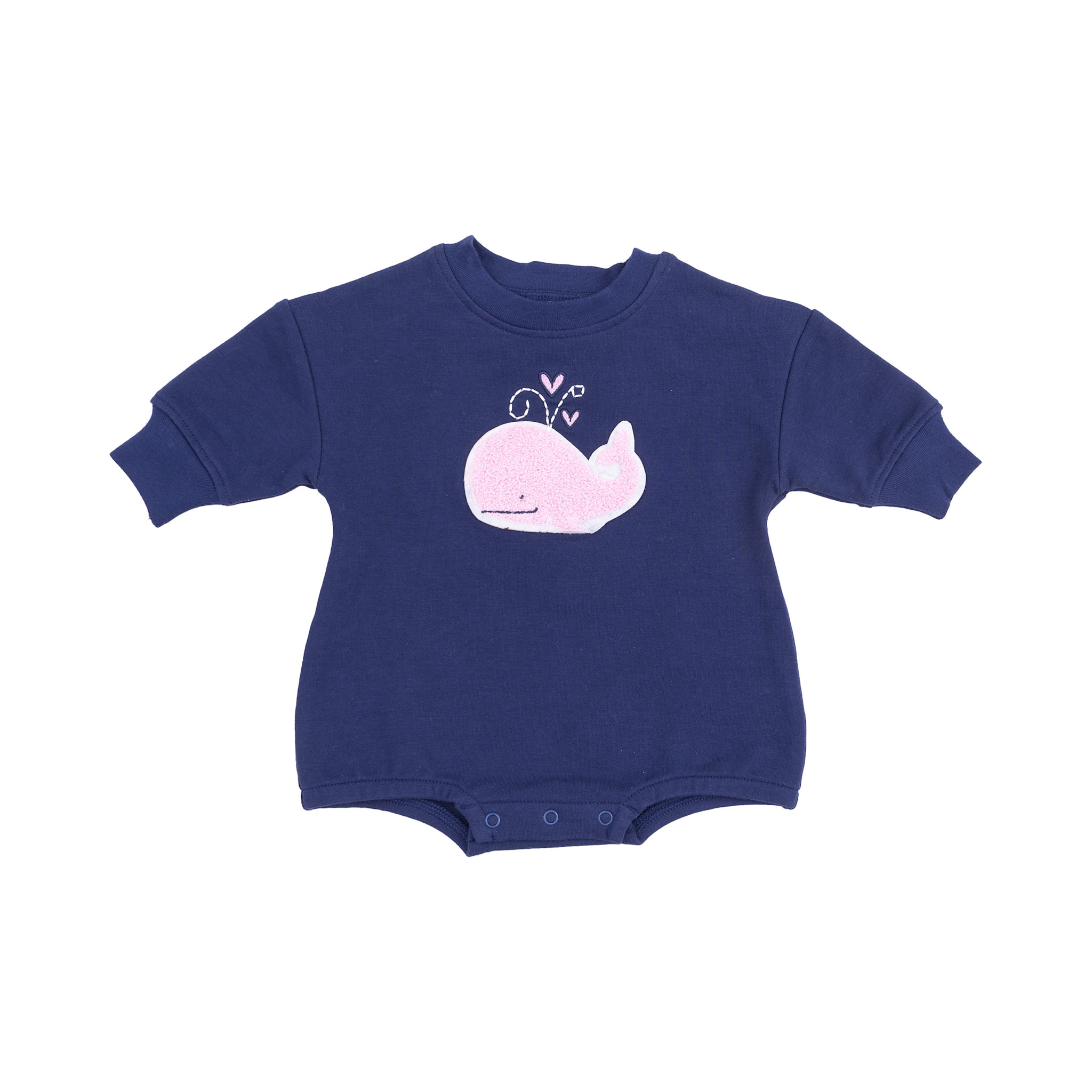Angel Dear Bubbly Whale Pink French Terry Sweatshirt Bubble - Tiny Hanger
