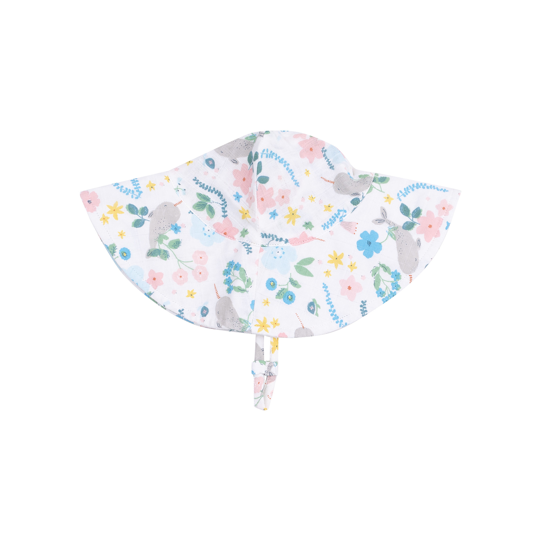 Angel Dear Narwhal Floral Wide Brim Sunhat - Tiny Hanger