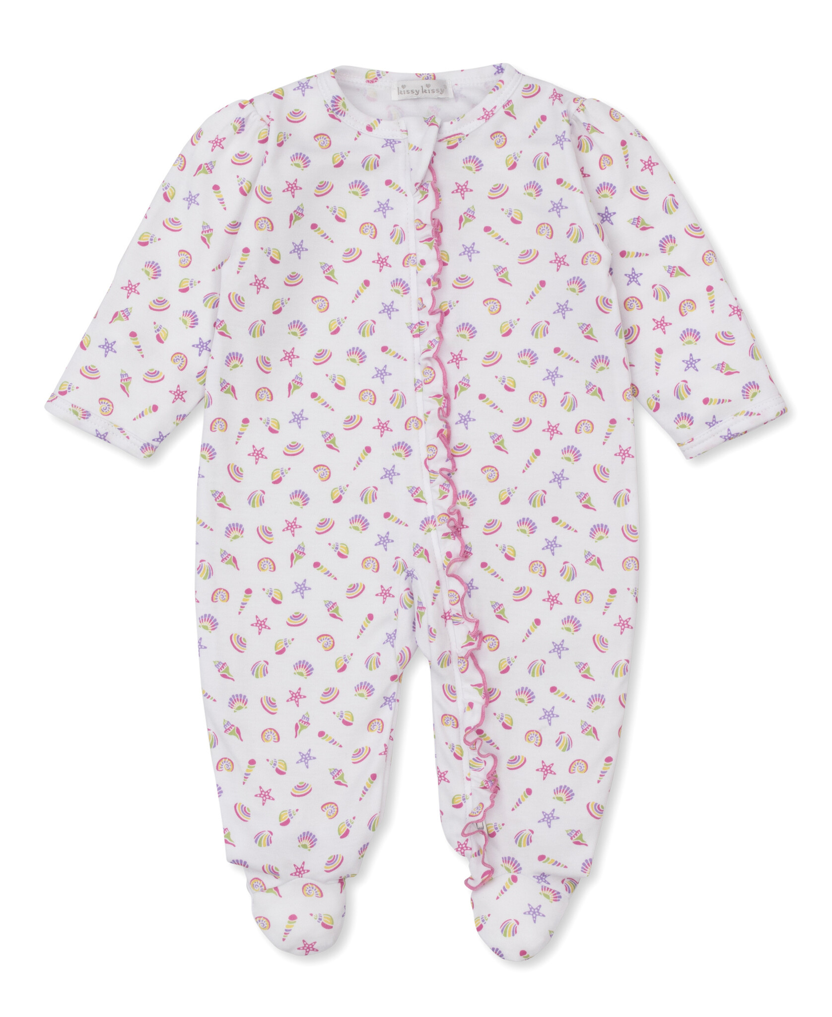 Kissy Kissy Sea Shell Magic Zip Footie - Tiny Hanger