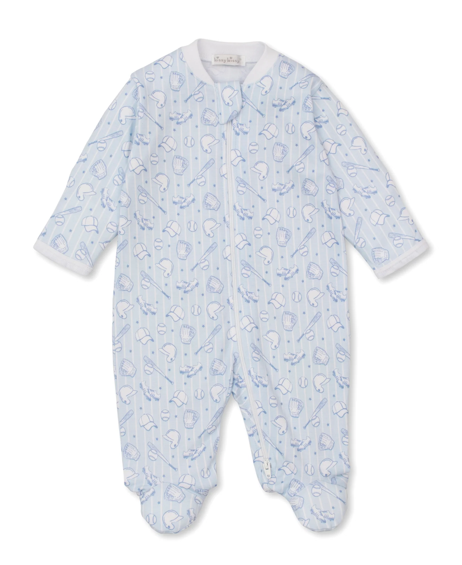 Kissy Kissy Backyard Baseball Zip Footie - Tiny Hanger