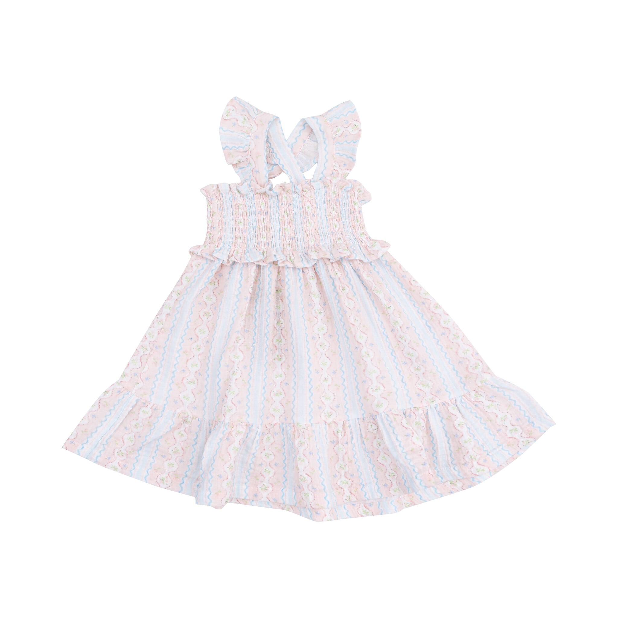 Angel Dear Ogee Floral Smocked Ruffle Sundress - Tiny Hanger