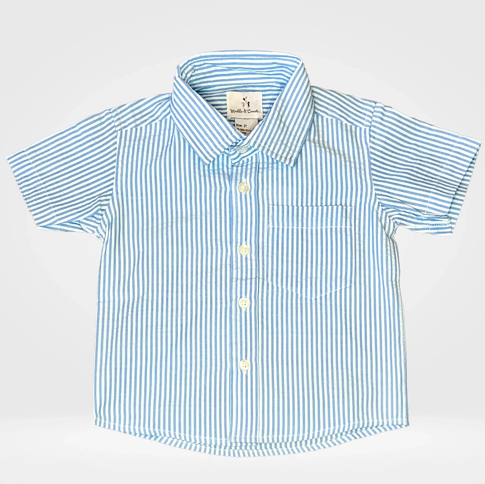 Maddie & Connor Seersucker Button Down - Tiny Hanger