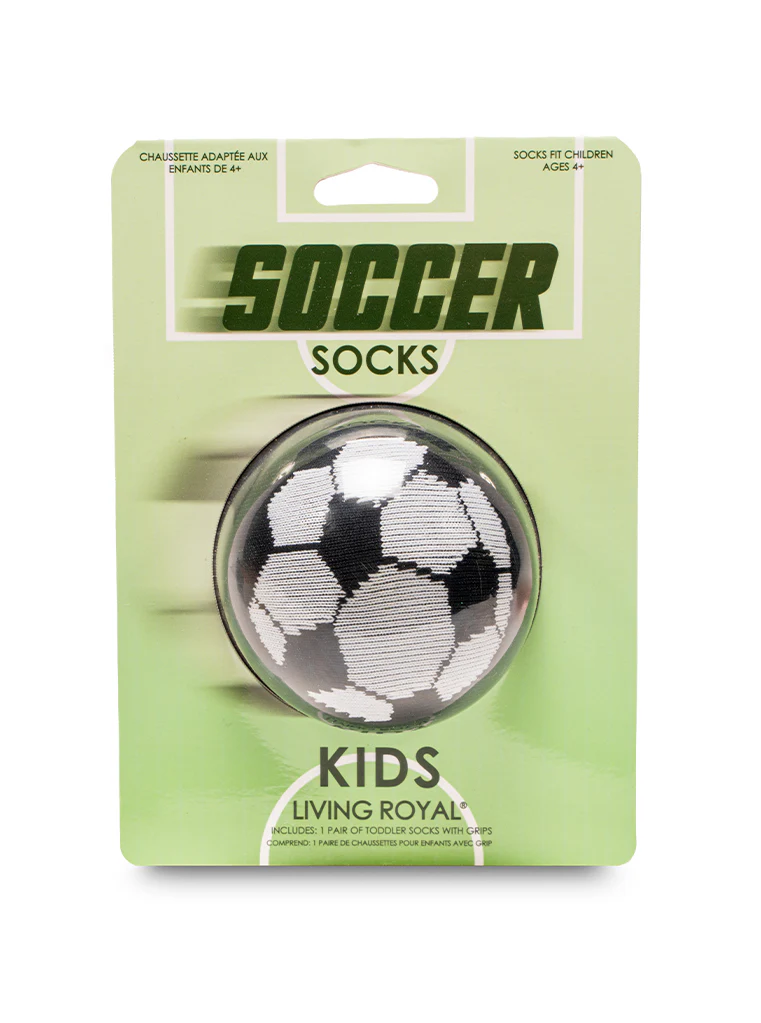 Living Royal 3D Packaged Crew Socks - Kids - Soccer Ball - Tiny Hanger