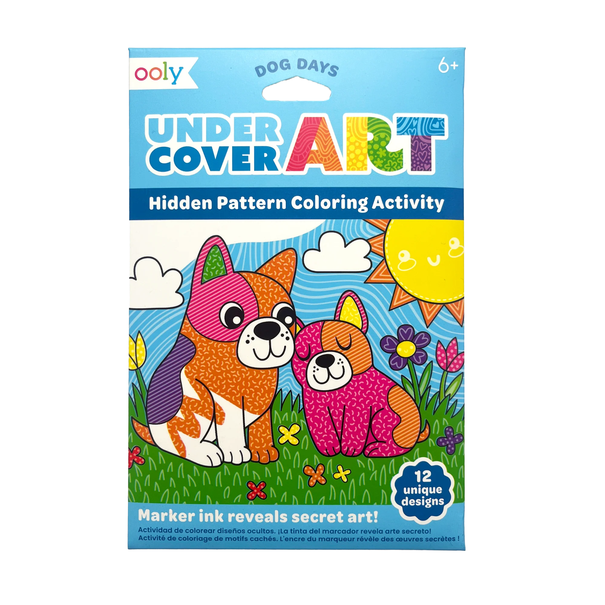 Undercover Art Hidden Patterns Coloring Activity - Dog Days - Tiny Hanger