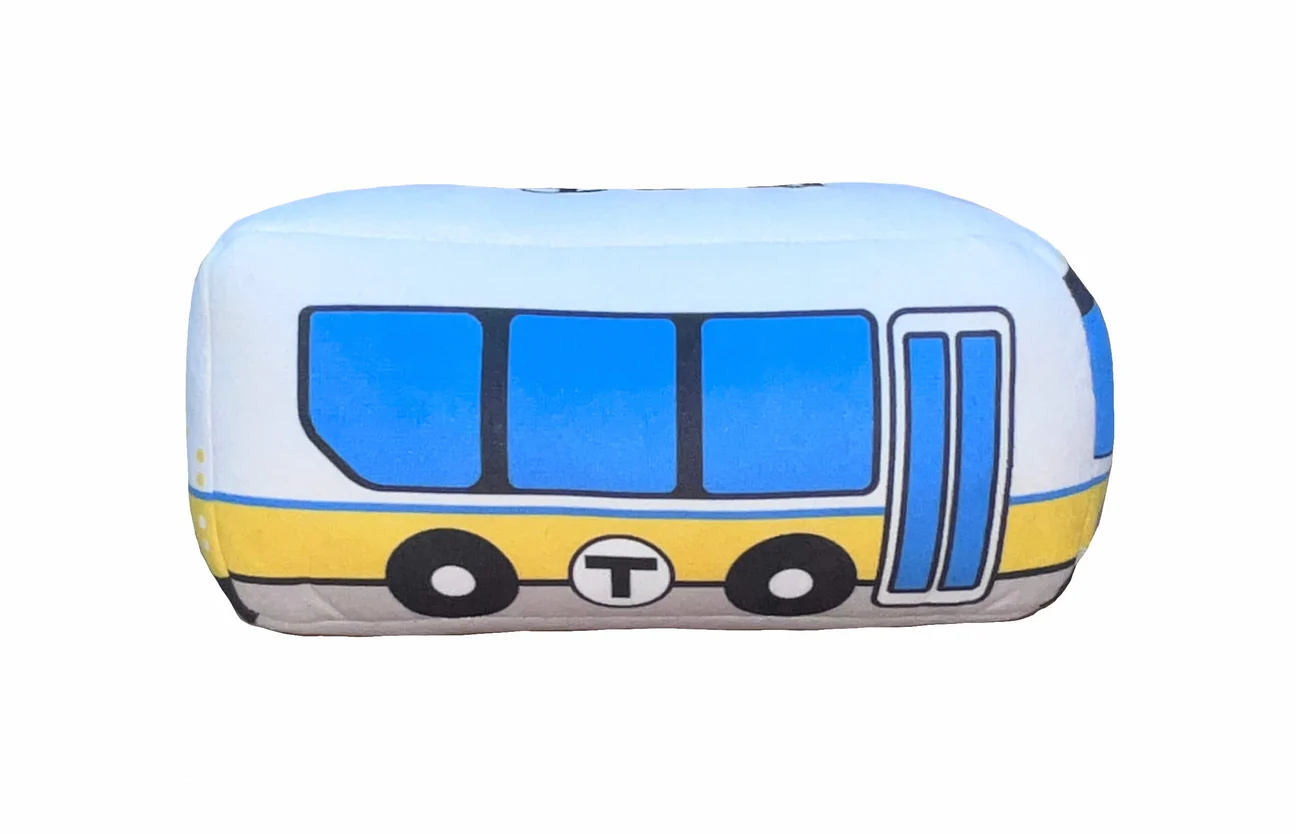 Sidetrack Boston MBTA Bus Plush Toy - Tiny Hanger