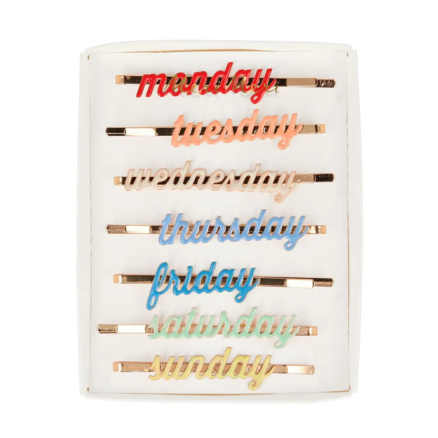 Meri Meri Enamel Week Day Hair Slides - Tiny Hanger