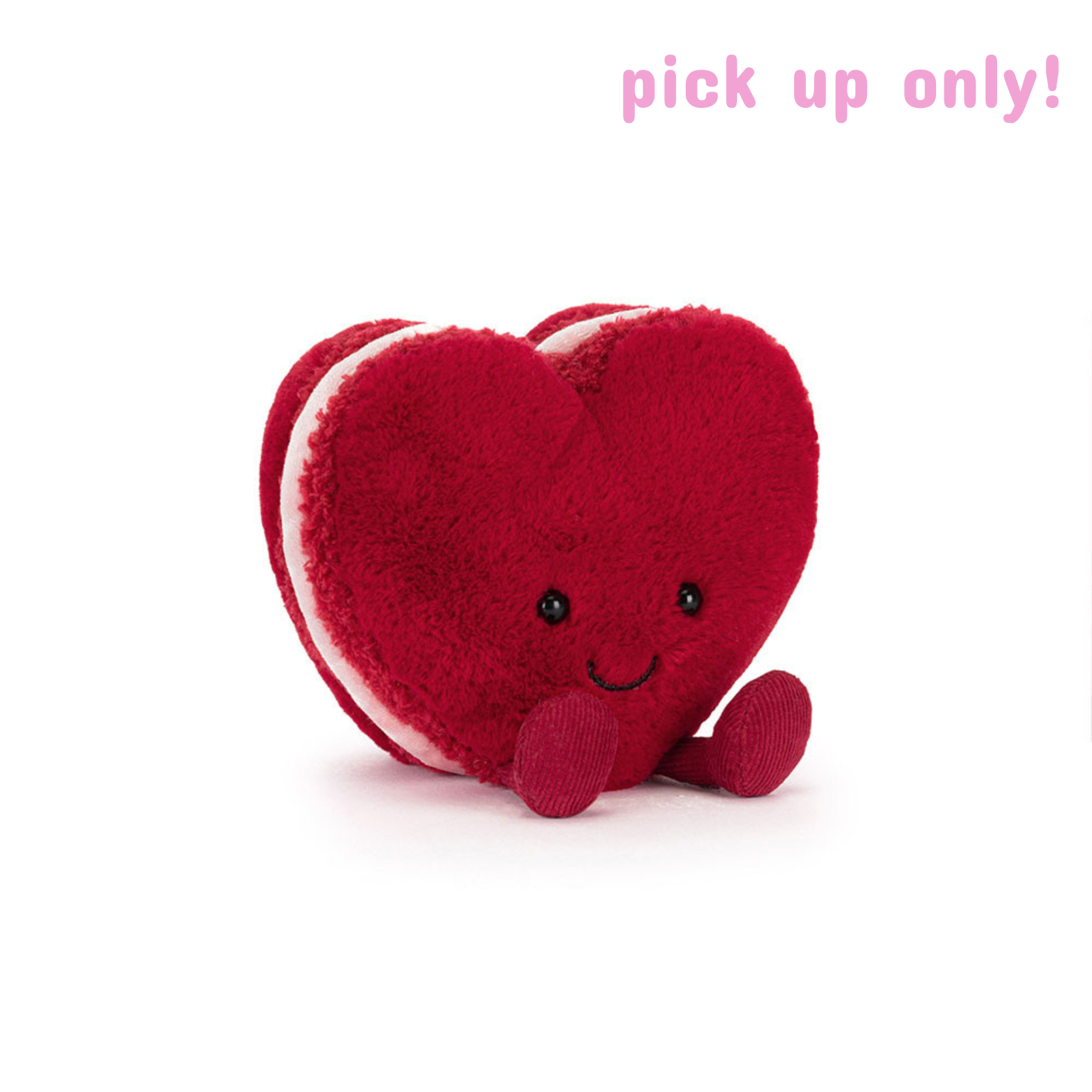 Jellycat Amuseables Arlette Heart Macaron (Red) - Tiny Hanger