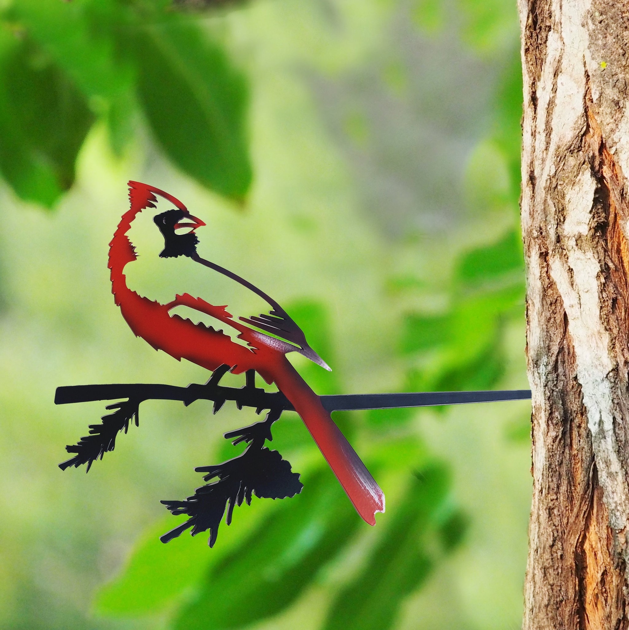 PAN85057 Color Cardinal Tree Stake - Discover Wild Birds, Find Joy!