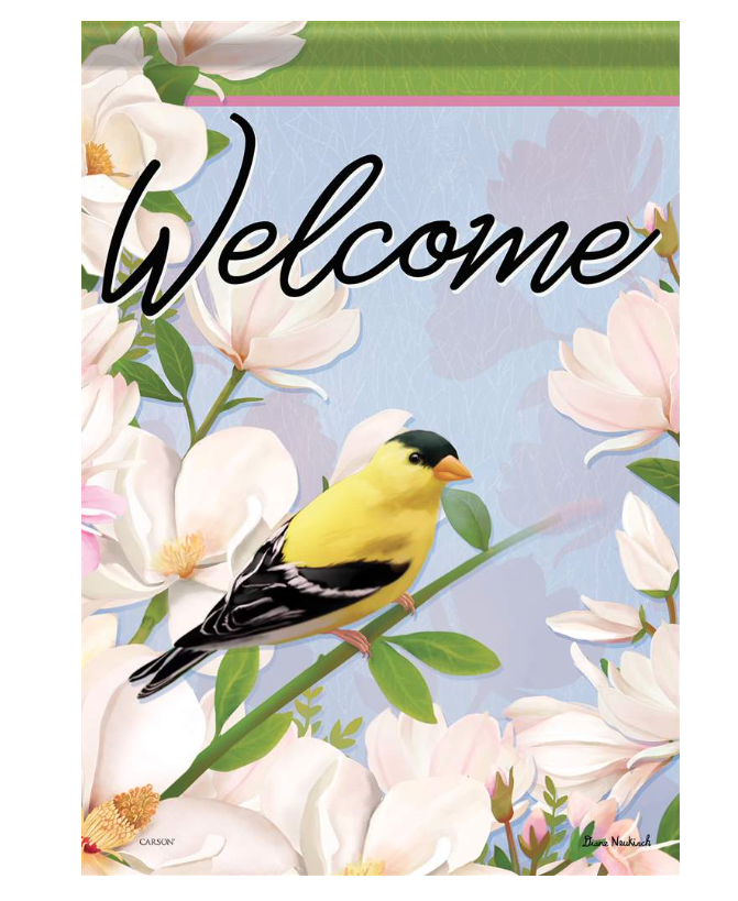 Carson Large House Flags Spring 2023 Goldfinch - Discover Wild Birds ...