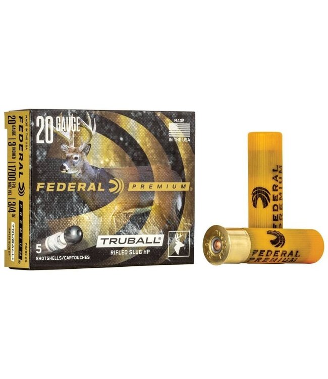 Federal TruBall Rifled Slugs 20 GA 3" 1700 FPS, 3/4 OZ. - Cabin Creek ...