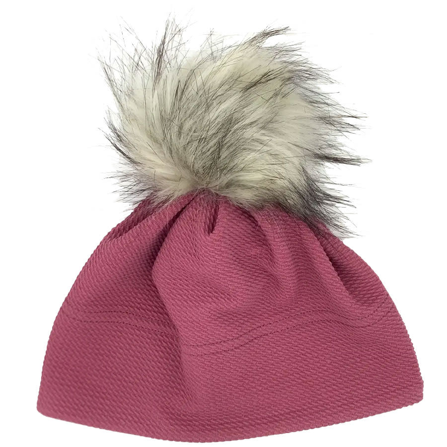 Tuque pour elle avec pompon - Rose - Le Pédalier