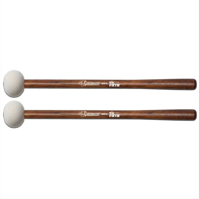 Vic Firth MB3H Corpsmaster Hard Felt Bass Drum Mallets - 2112 PERCUSSION