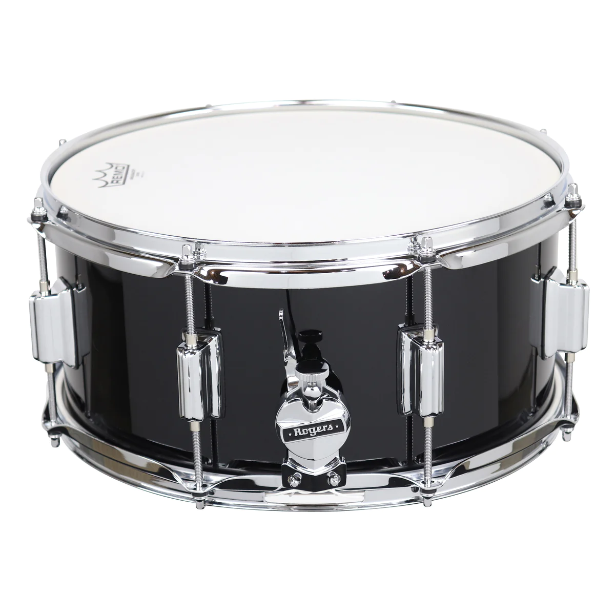Rogers 6.5x14" Powertone Snare Drum (Piano Black) 26PB - 2112 PERCUSSION
