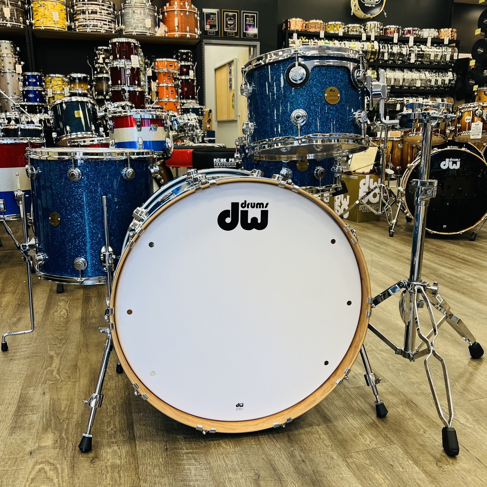 Blue Dw Drum Set