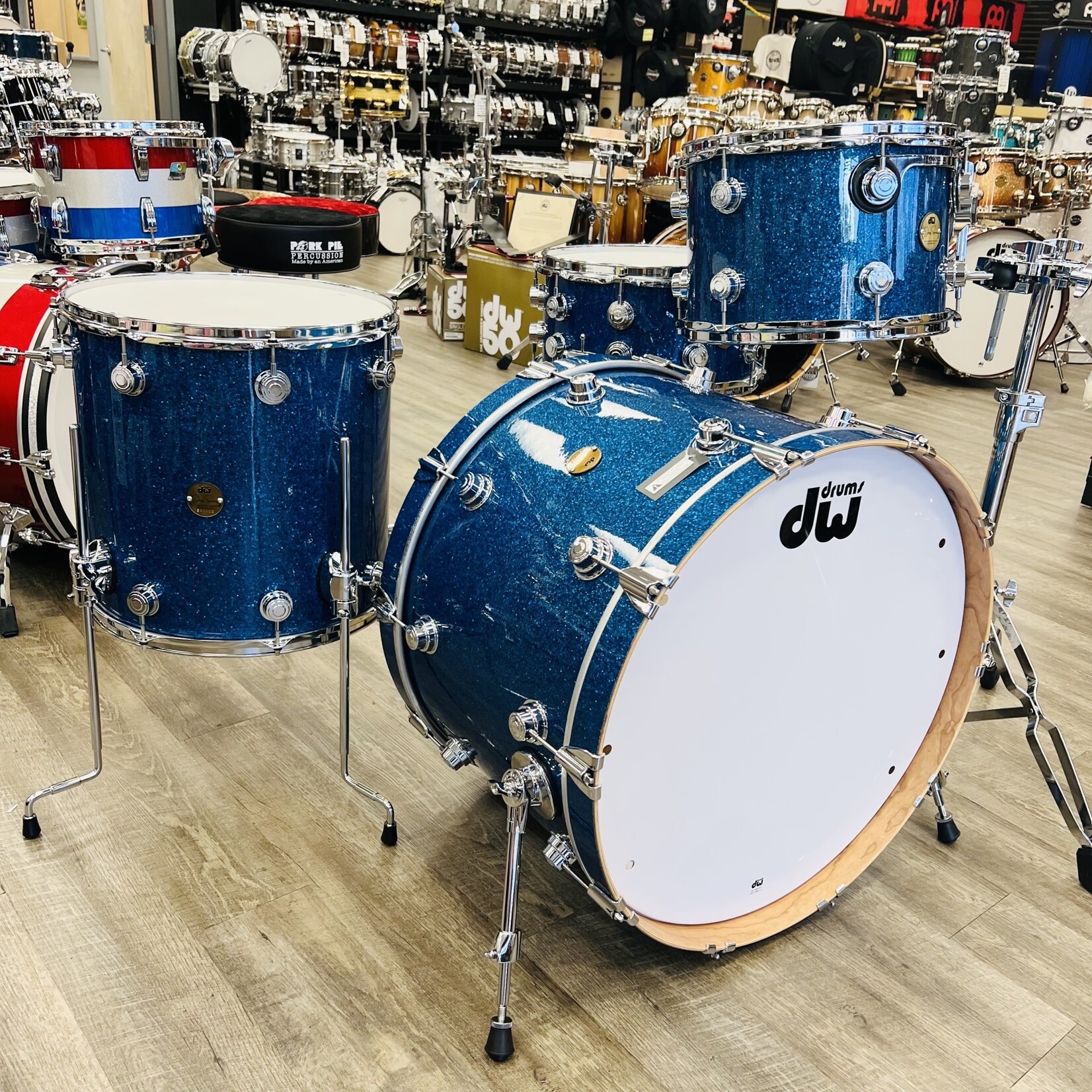Blue Dw Drum Set